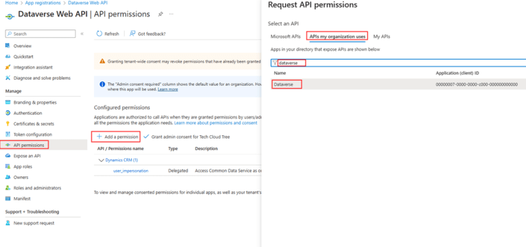 Calling Dataverse Web API using Delegated Permissions in a Custom ...